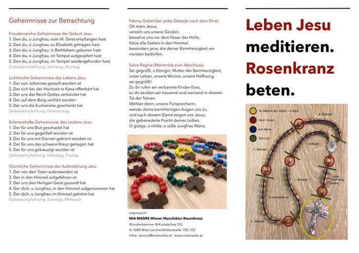 Rosenkranz beten PDF | Text zum Rosenkranz Gebet | Mia Madre Shop
