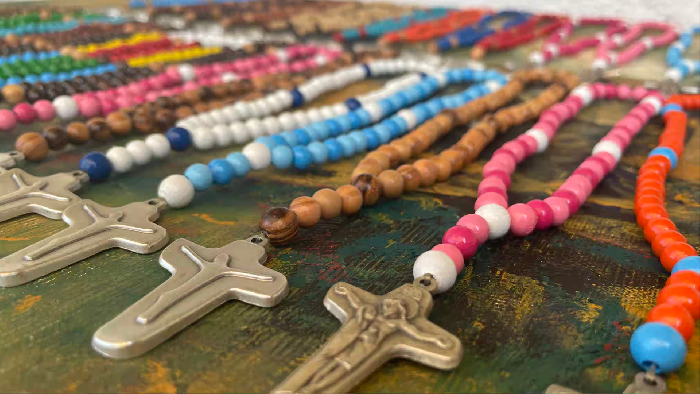 Christus Rosenkranz 7mm Olivenholz | Mia Madre Rosenkranz